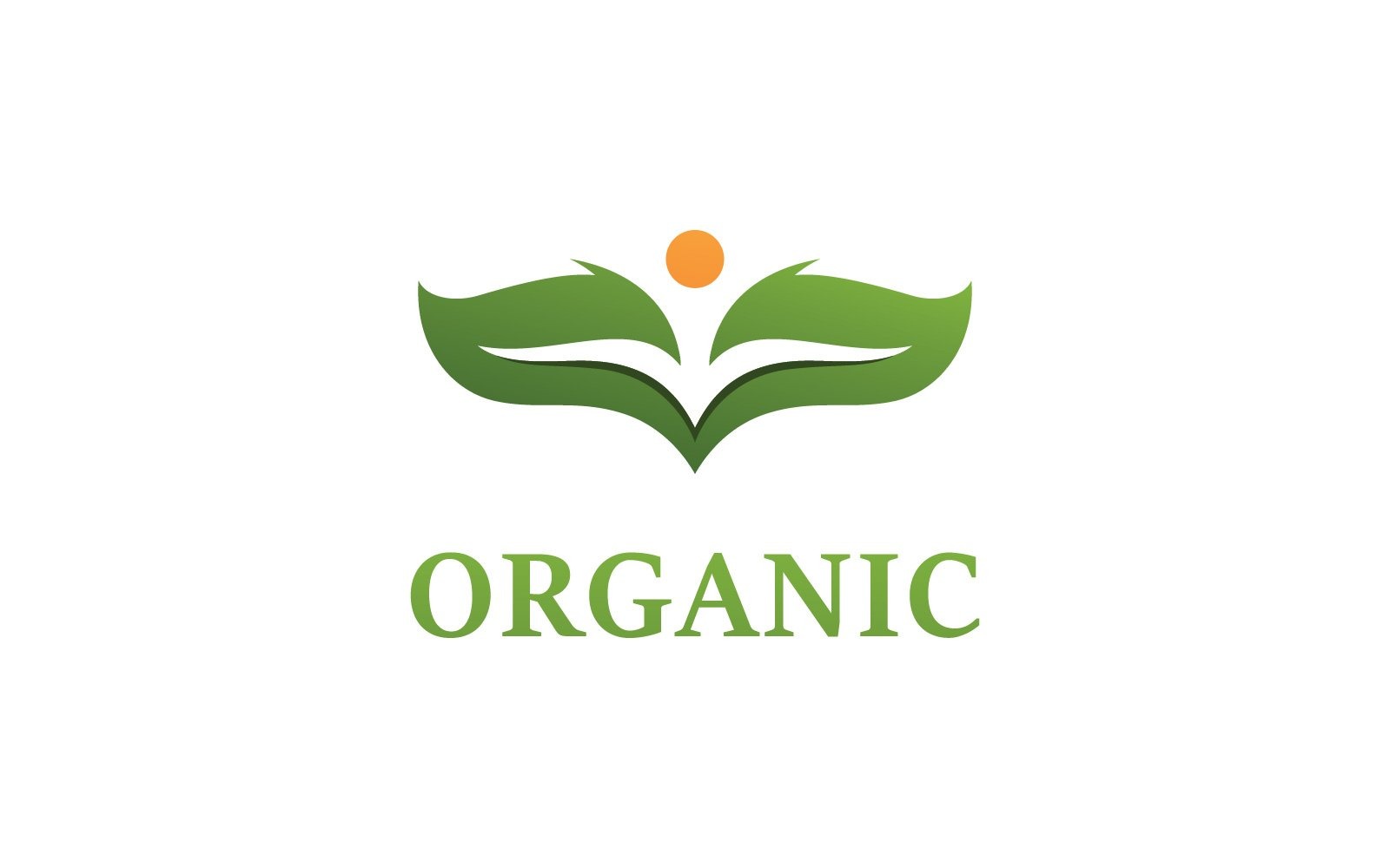 Green leaf organic Logo Vector Symbol V1 - TemplateMonster