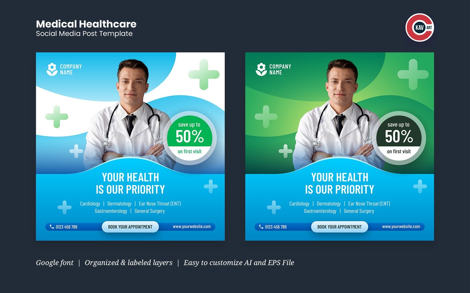Medical & Healthcare Social Media Post Template