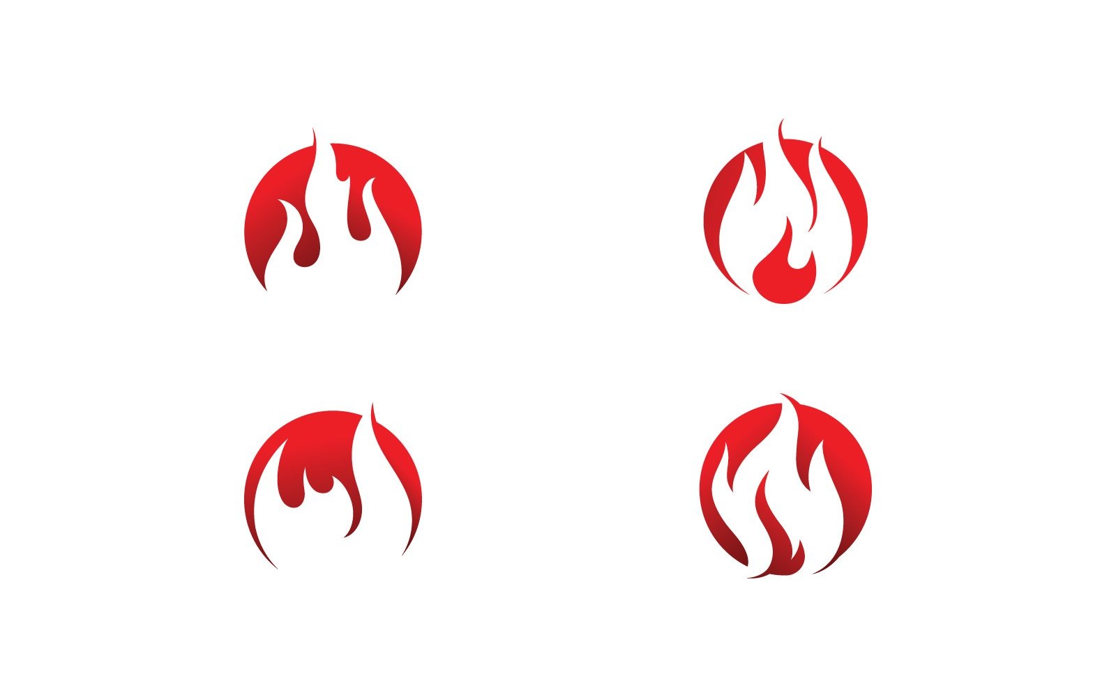 Feuer Flamme Vektor-Logo-Design-Vorlage V10 - TemplateMonster