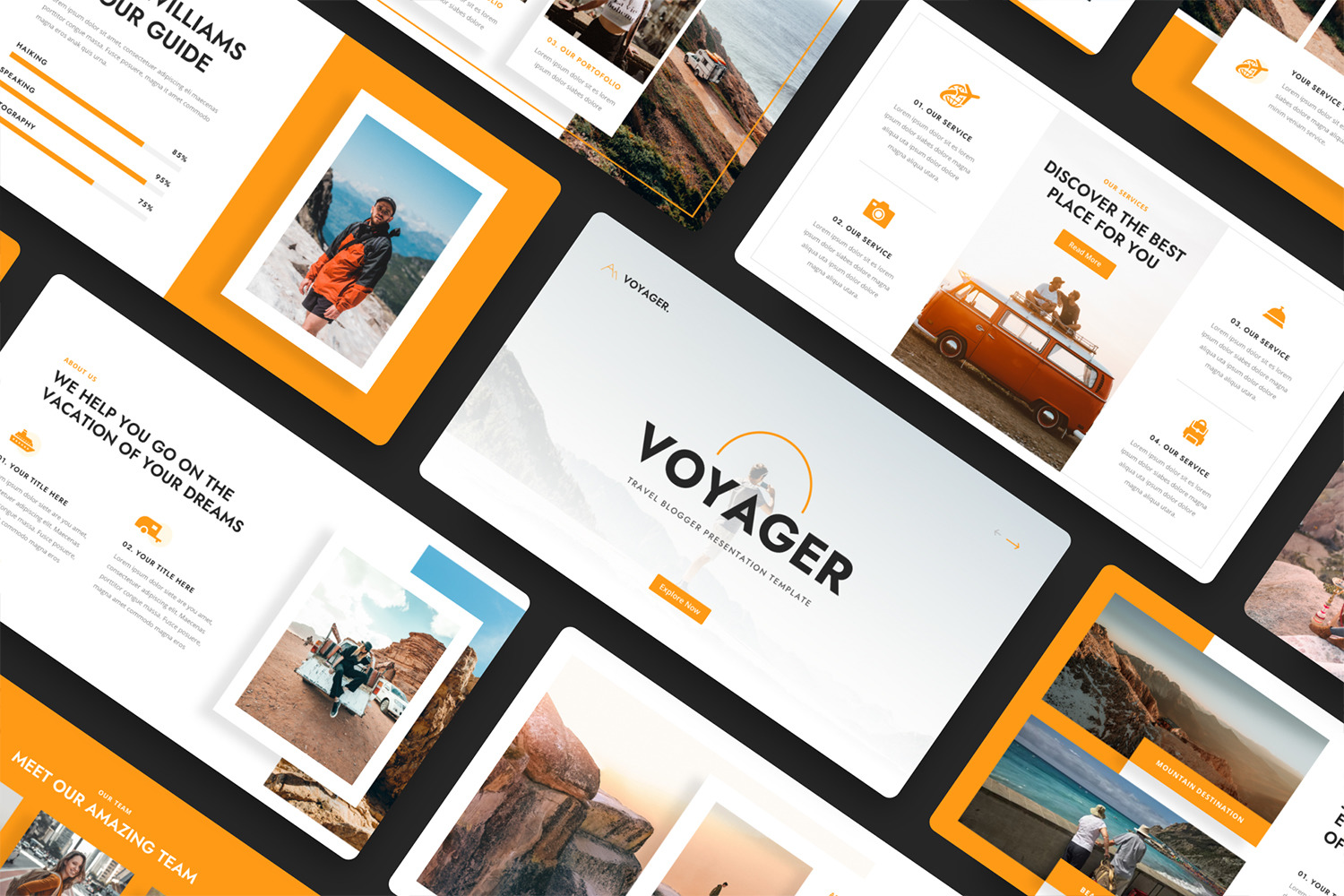 Voyager - Modèle PowerPoint de blogueur de voyage