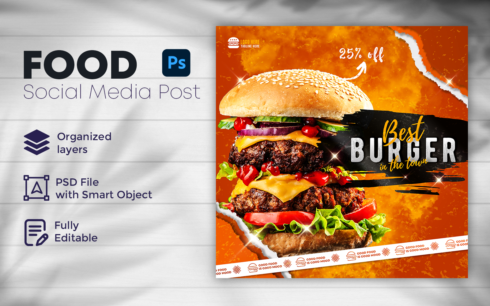 Food Social Media Post Template 10 #258457 - TemplateMonster
