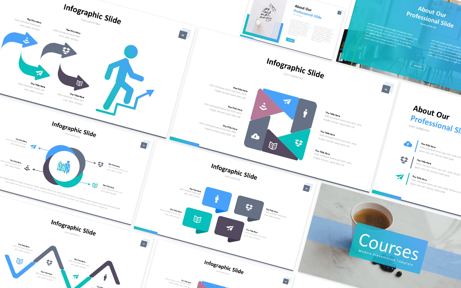 Courses Modern Google Slides Template - TemplateMonster