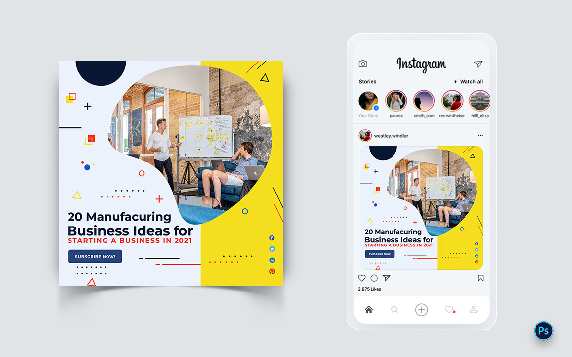 Business Service Promotion Social Media Post Design Template-56