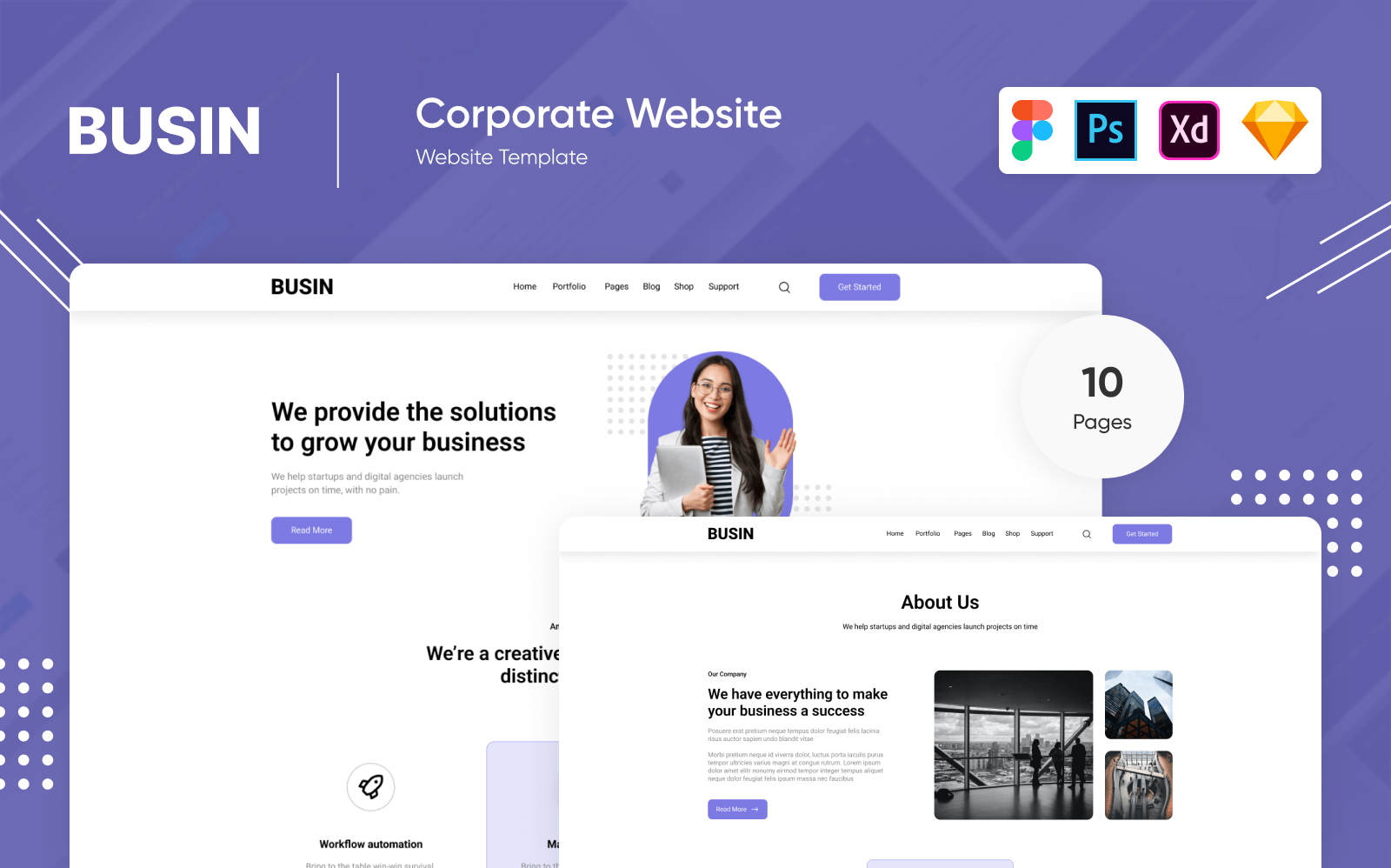 Landing page Busin 9 Figma Photoshop - TemplateMonster