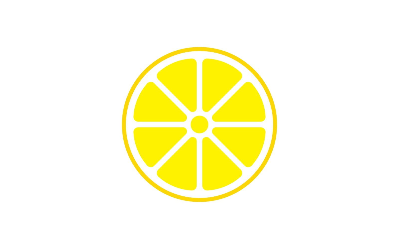 Zitrone, frisches Obst, Vektor-Logo-Design-Vorlage V14