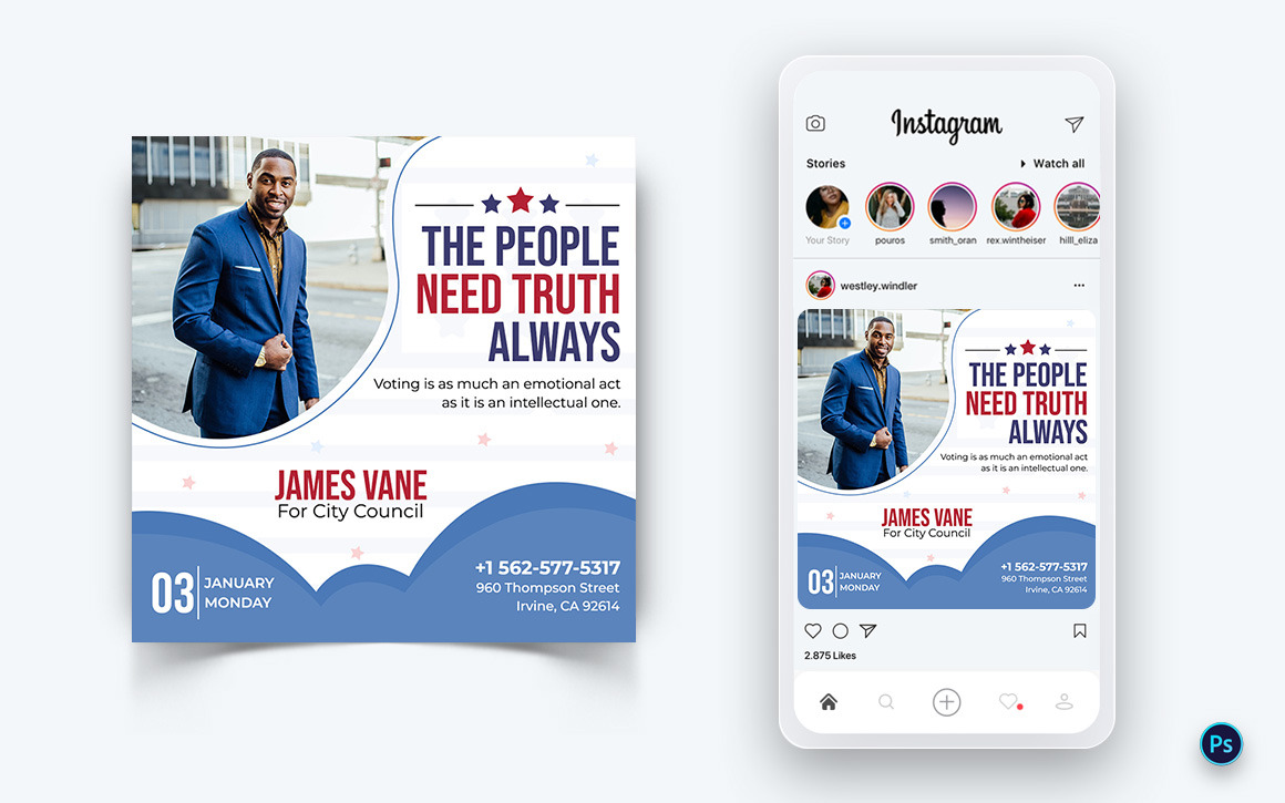 Political Campaign Social Media Post Design Template-07