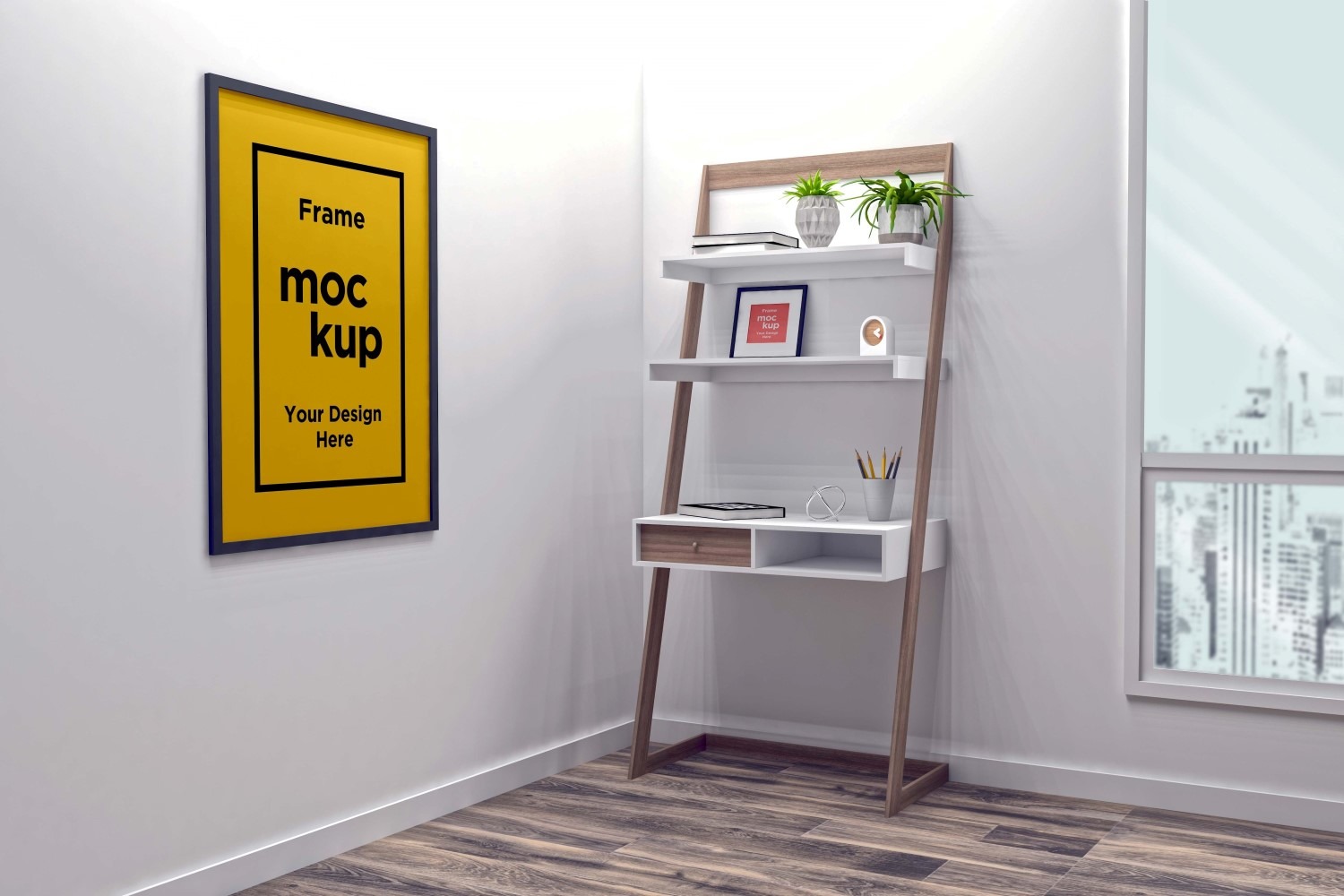 Workstation Frames Mockup Workplace Study Table V-5