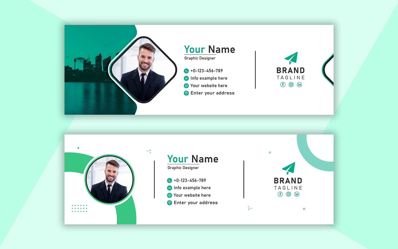 Clean Design UI Elements Email Signature Template