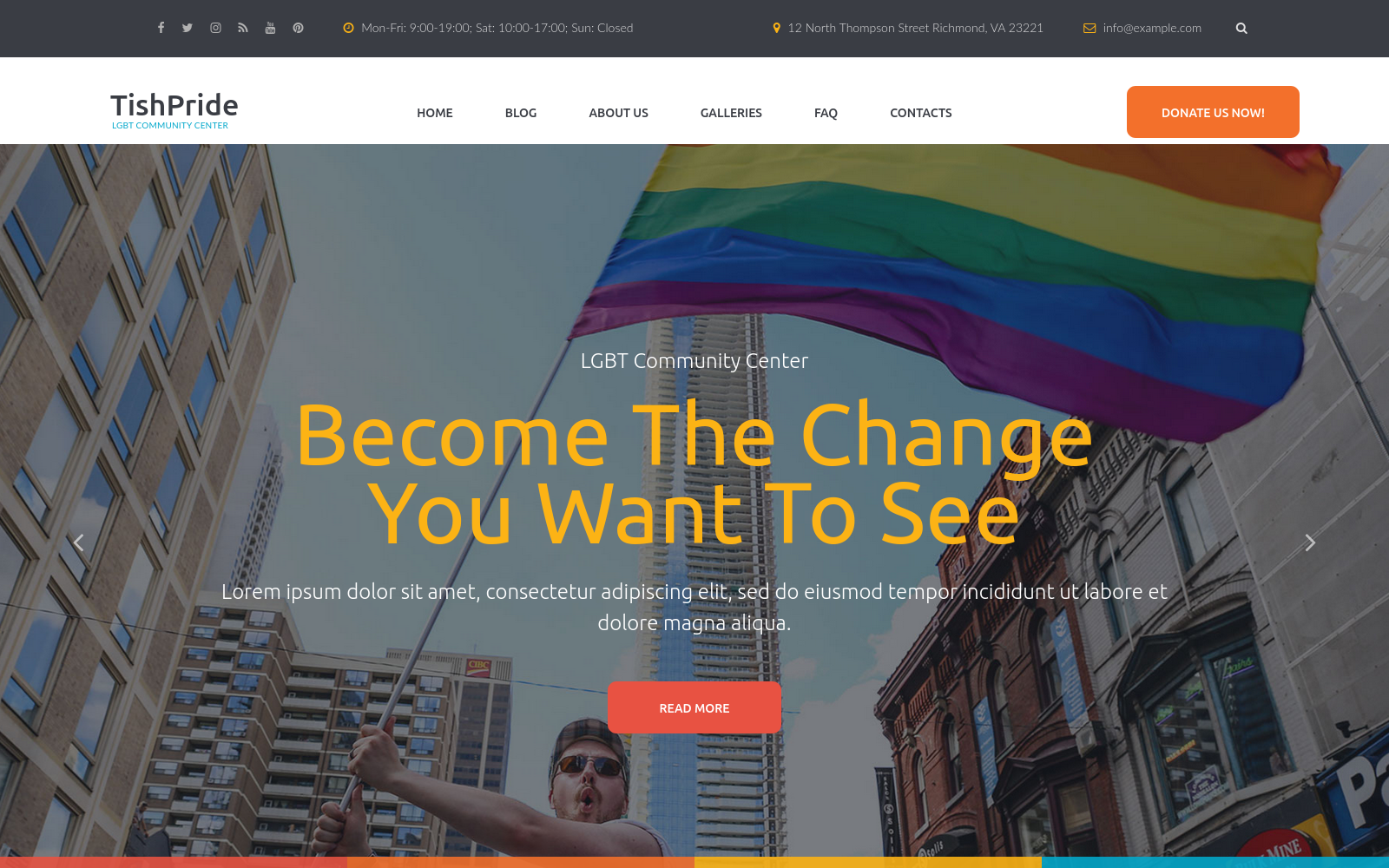 TishPride - LGBT Community WordPress Theme - TemplateMonster