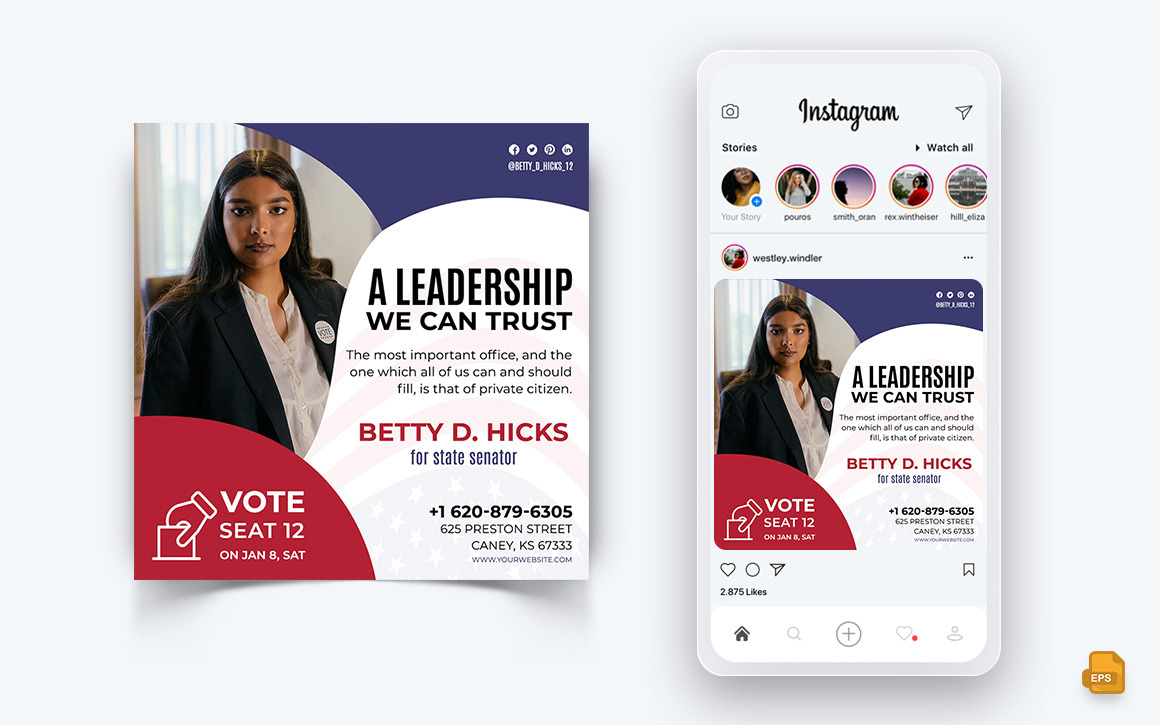 Political Campaign Social Media Instagram Post Design-08