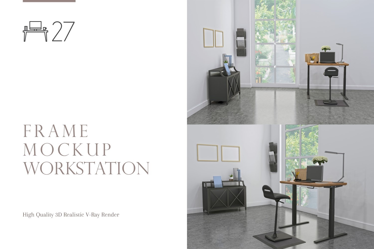 Workstation Frames & Screen Mockup Set-27