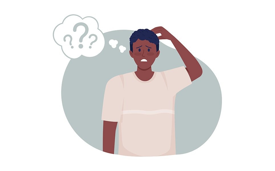 Bewilderment vector isolated illustration - TemplateMonster
