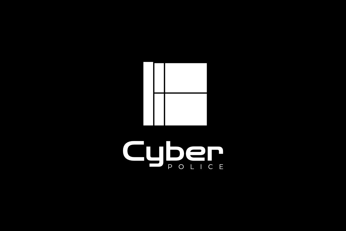 Square Cyber Police Flat Logo #266888 - TemplateMonster