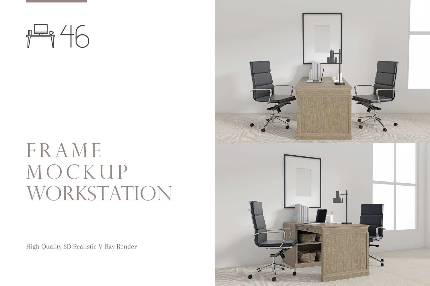 Workstation Frame & Screen Mockup Set-46