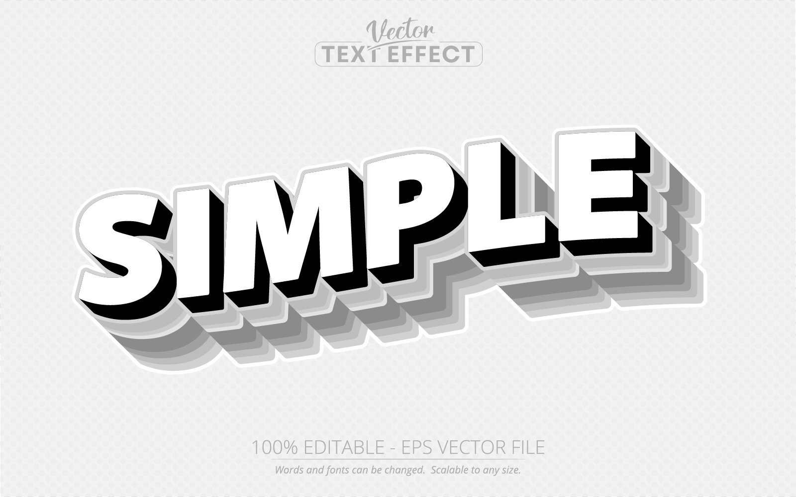Simple - Editable Text Effect, Minimalistic Text Style, Graphics ...