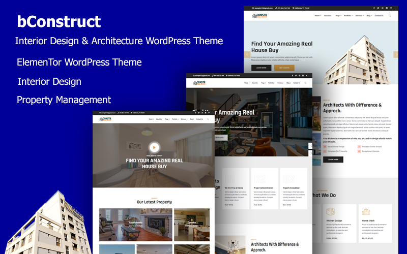 BConstruct - Interior Design & Architecture WordPress Theme
