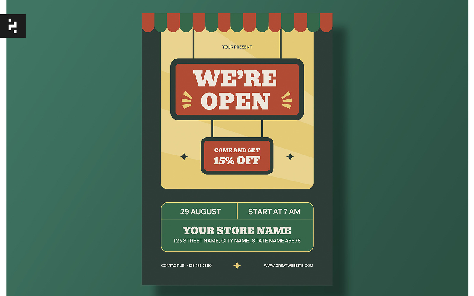 Creative We Are Open Flyer #267458 - TemplateMonster