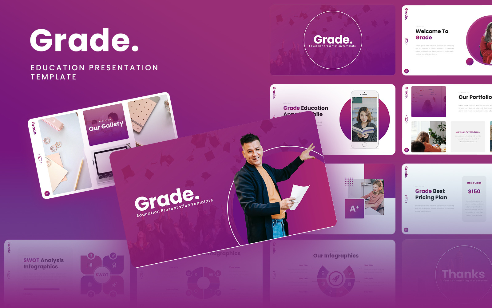 Grade - Education Google Slides Template - TemplateMonster