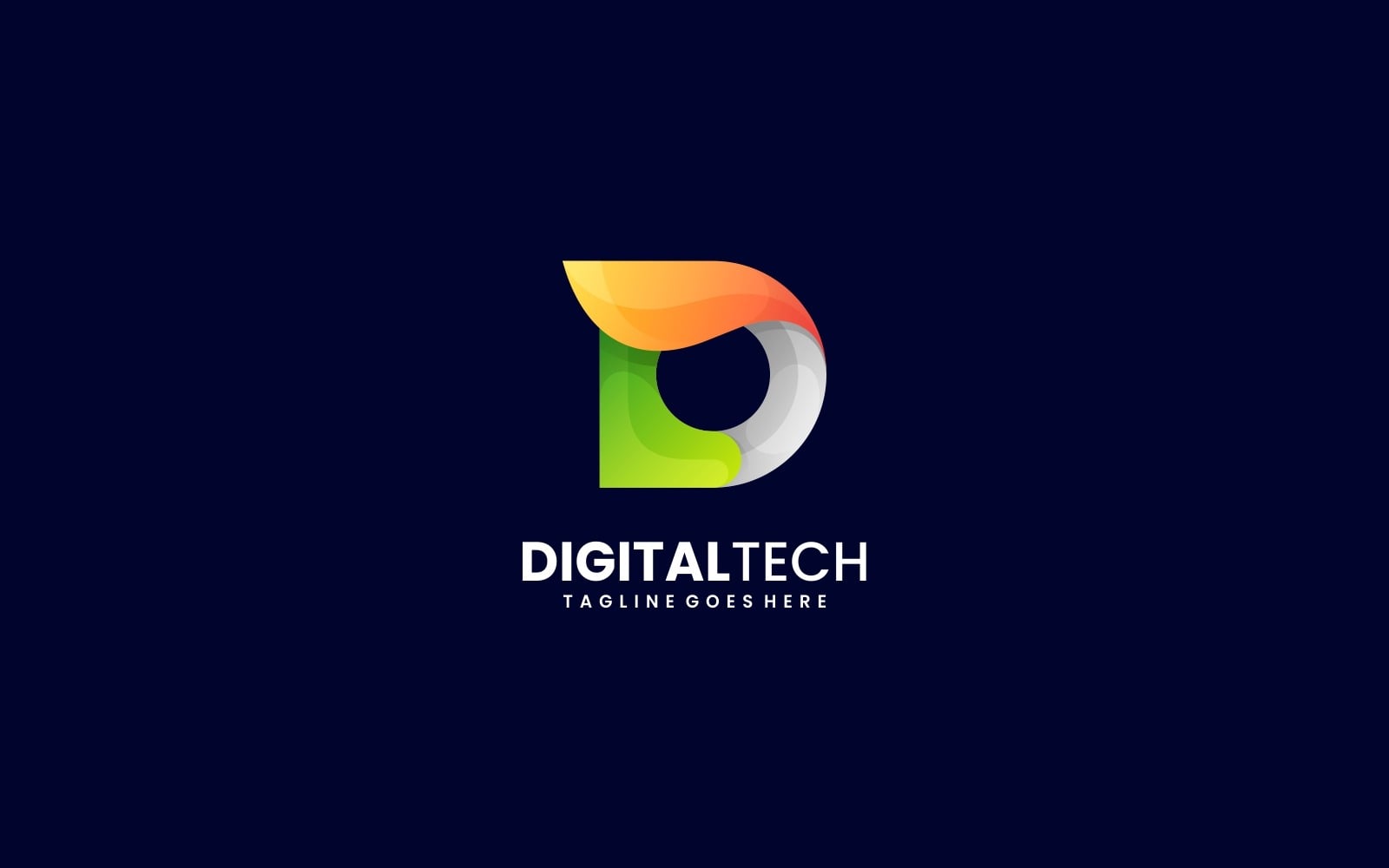 Letter D Gradient Colorful Logo Design - TemplateMonster