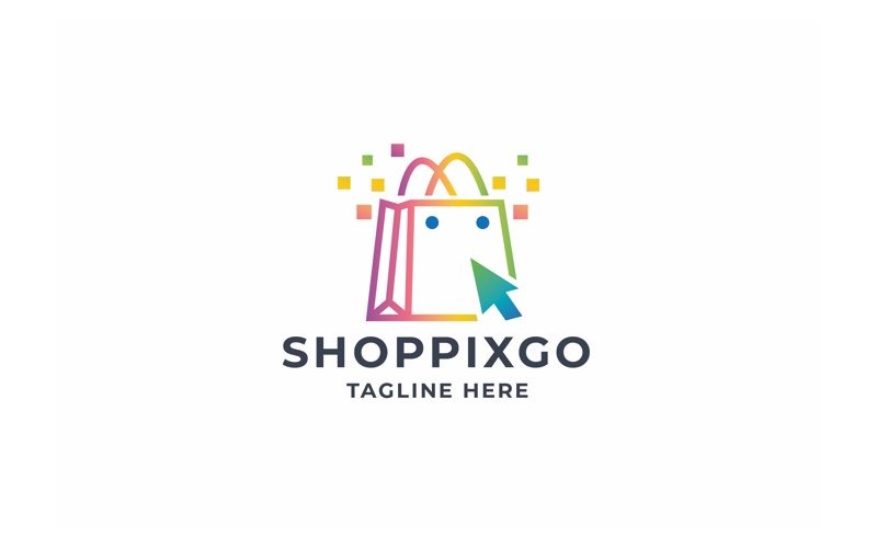 Professional Pixel Shopping Go Logo #268056 - TemplateMonster