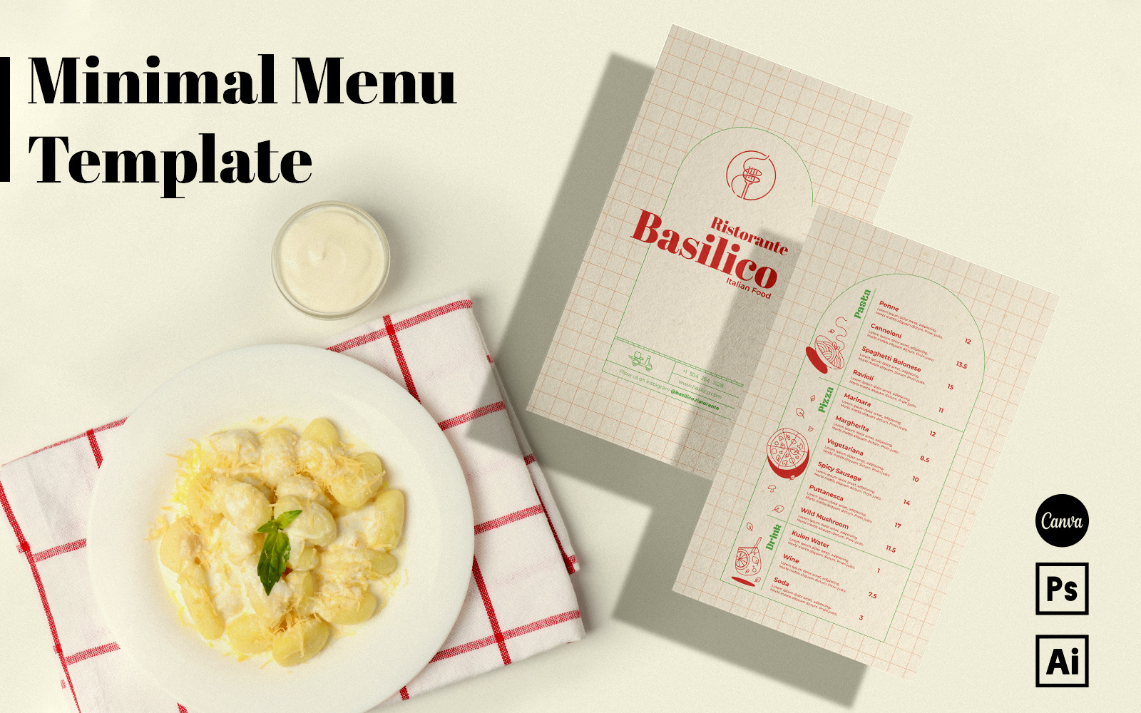 Minimal Menu Template Design #268143 - TemplateMonster