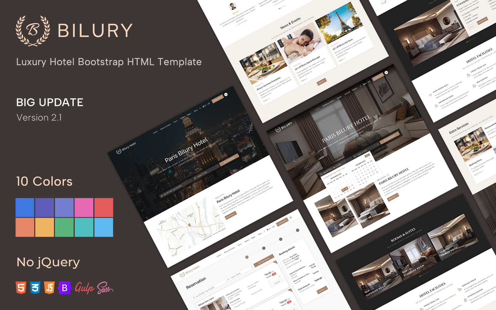 Bilury - Luxury Hotel Bootstrap HTML Template