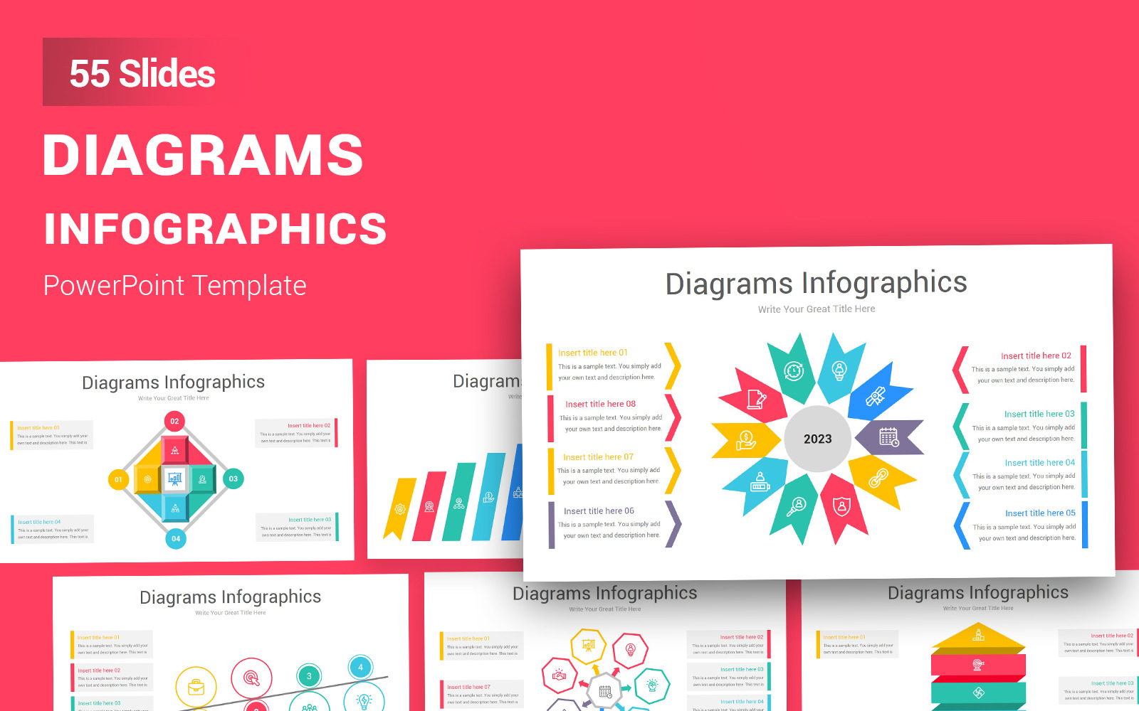 Diagrams Infographic PowerPoint Template - TemplateMonster