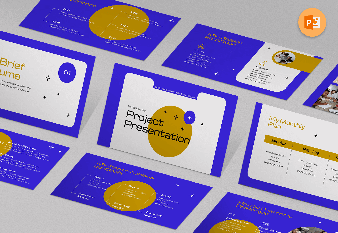 Modèle PowerPoint de présentation de projet - TemplateMonster