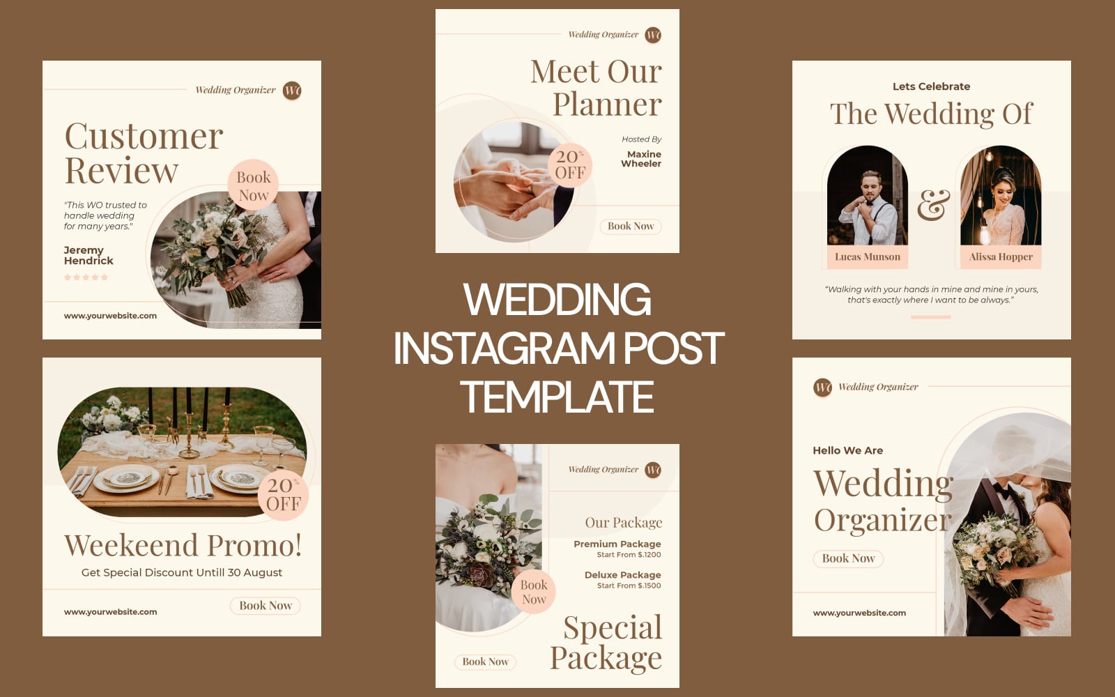 Wedding Instagram Post Template #269746 - TemplateMonster