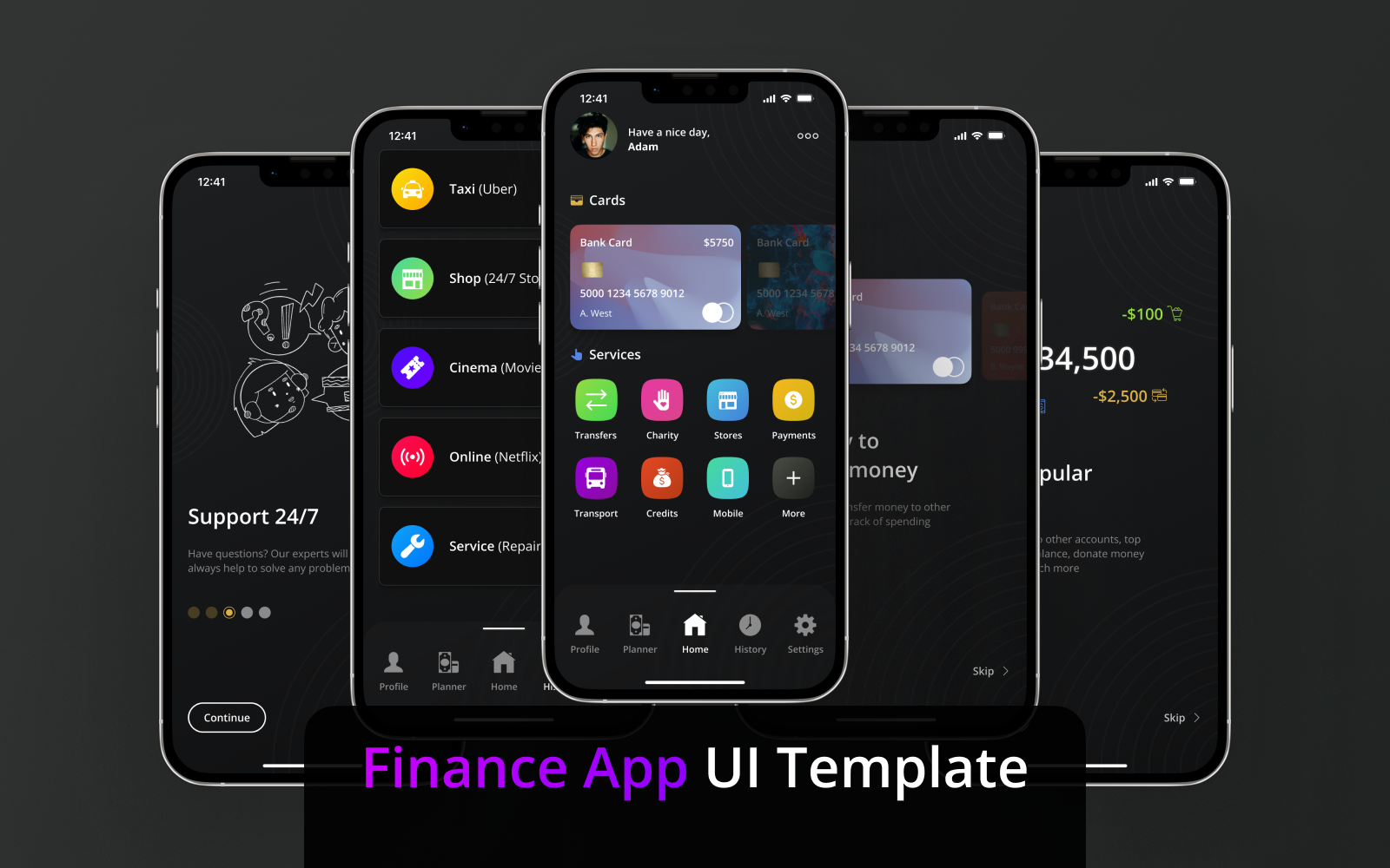 Finance App UI Elements (Figma Template) - TemplateMonster