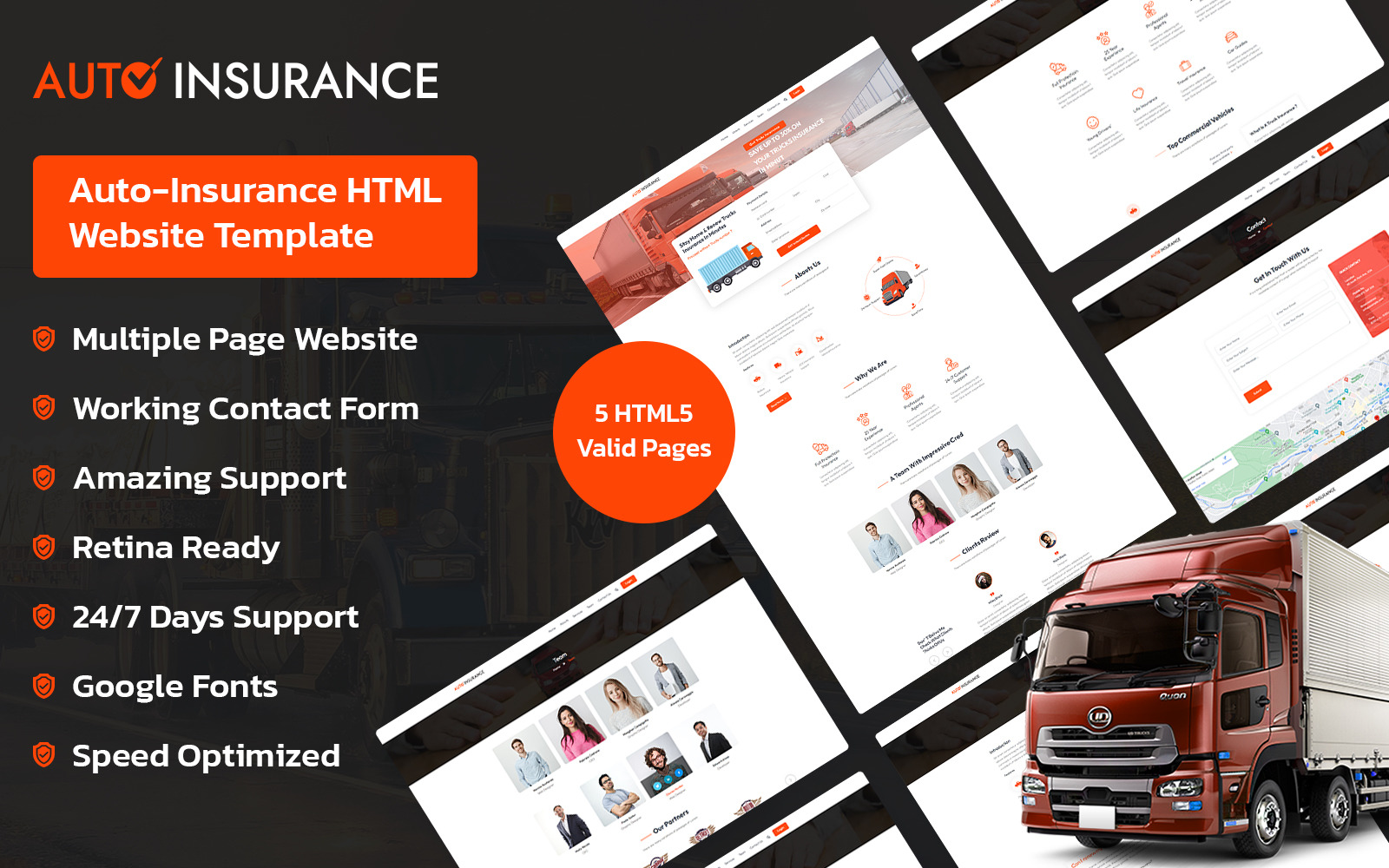 Auto-Insurance HTML Website Template - TemplateMonster