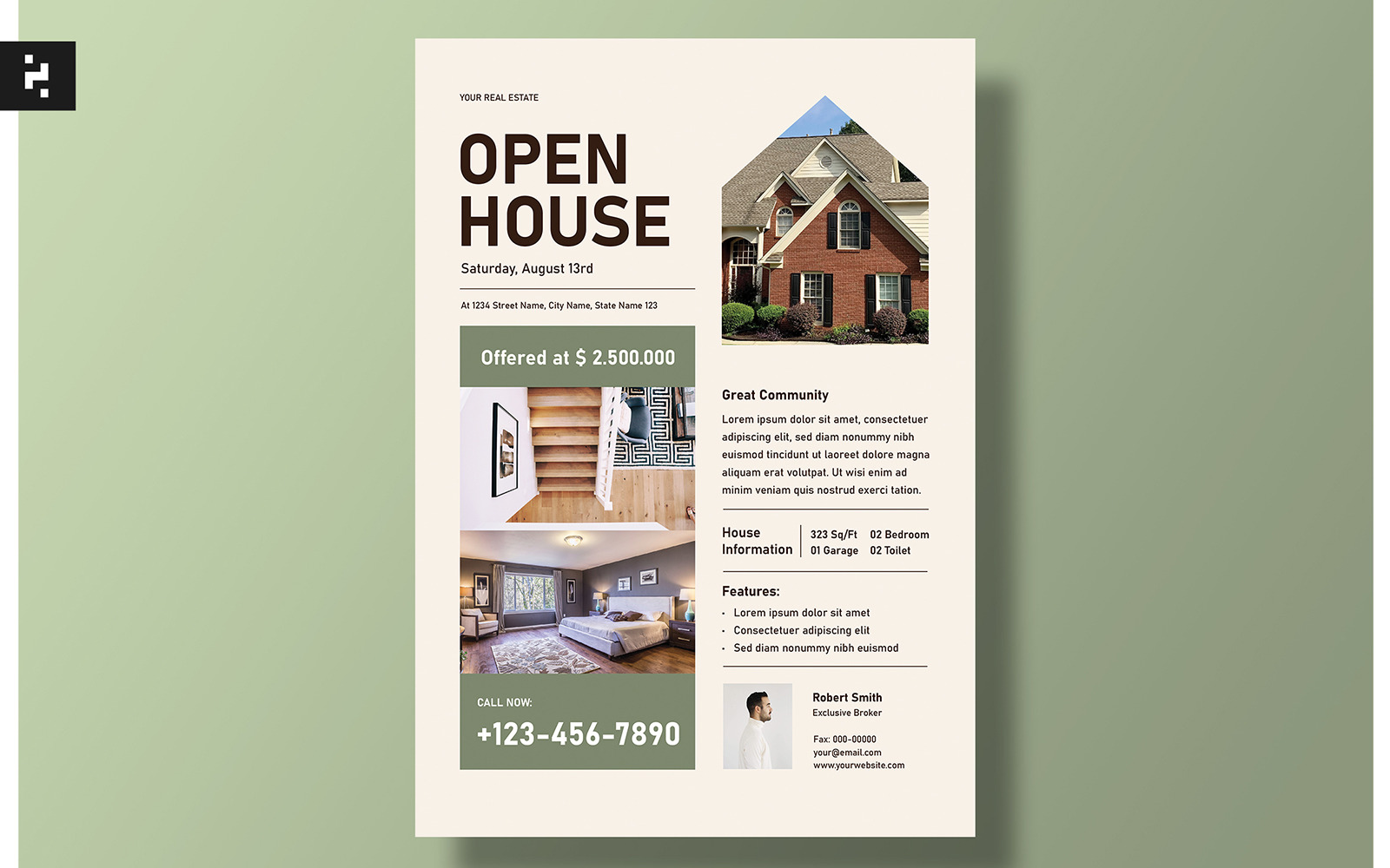 Real Estate Open House Flyer Template - TemplateMonster