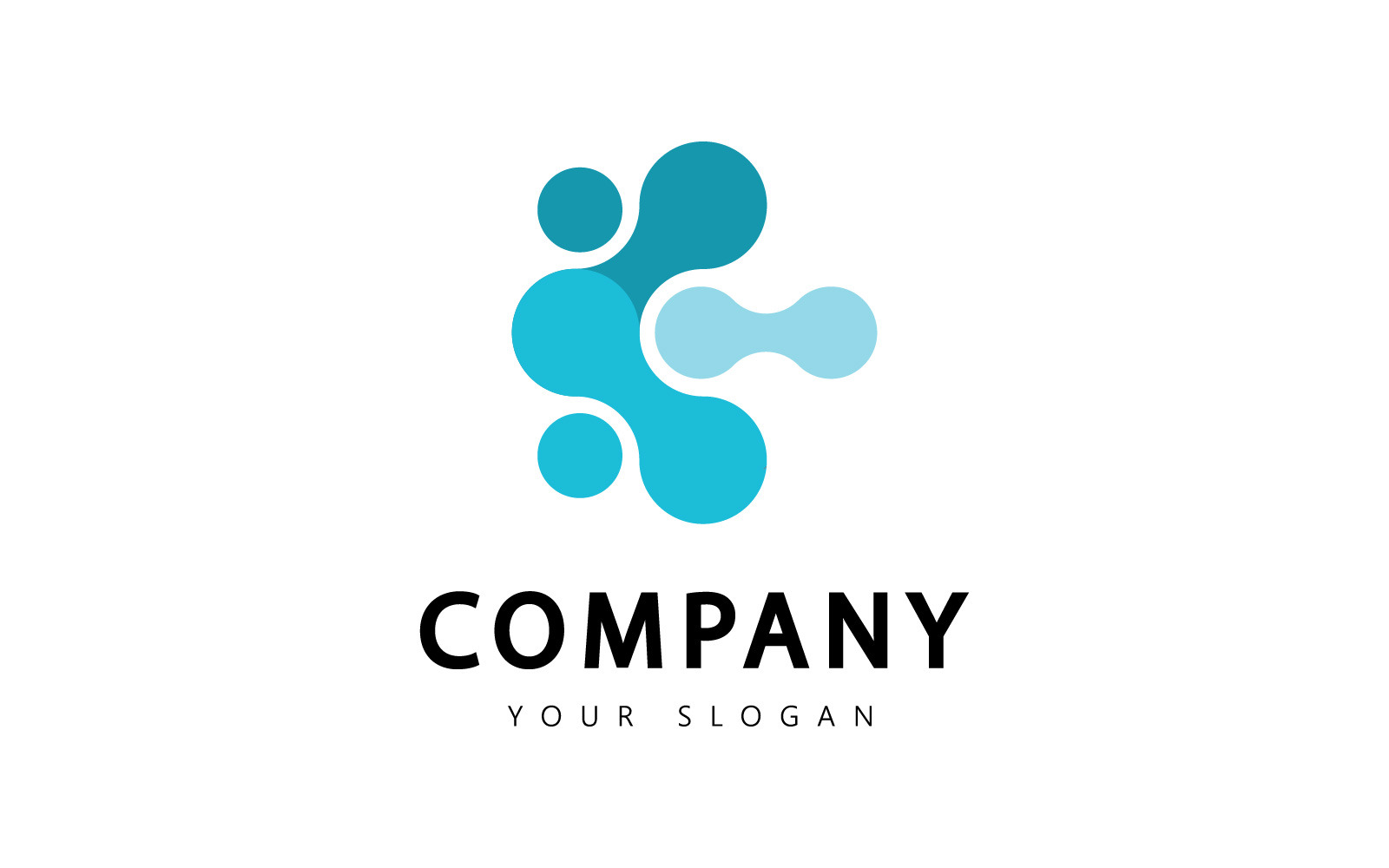 Science laboratory sign Abstract blue turquoise color science logo ...