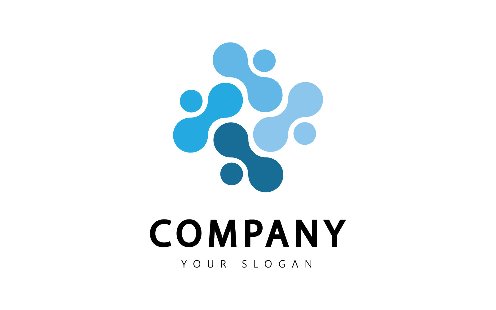 Science laboratory sign Abstract blue turquoise color science logo ...