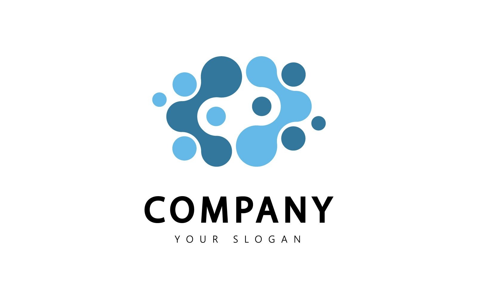 Science laboratory sign Abstract blue turquoise color science logo ...