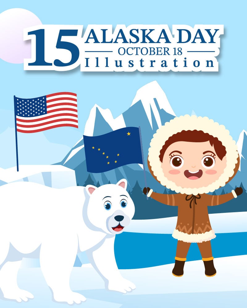 15 Happy Alaska Day Illustration #271232 - TemplateMonster