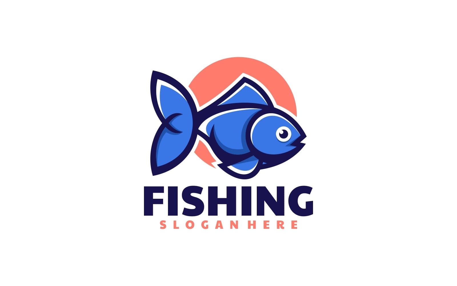 Fishing Simple Mascot Logo #271618 - TemplateMonster