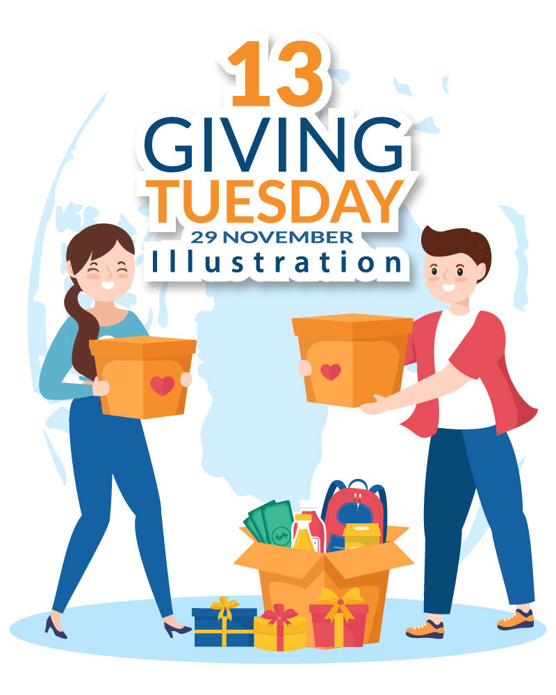 13 Giving Tuesday Celebration Illustration - TemplateMonster