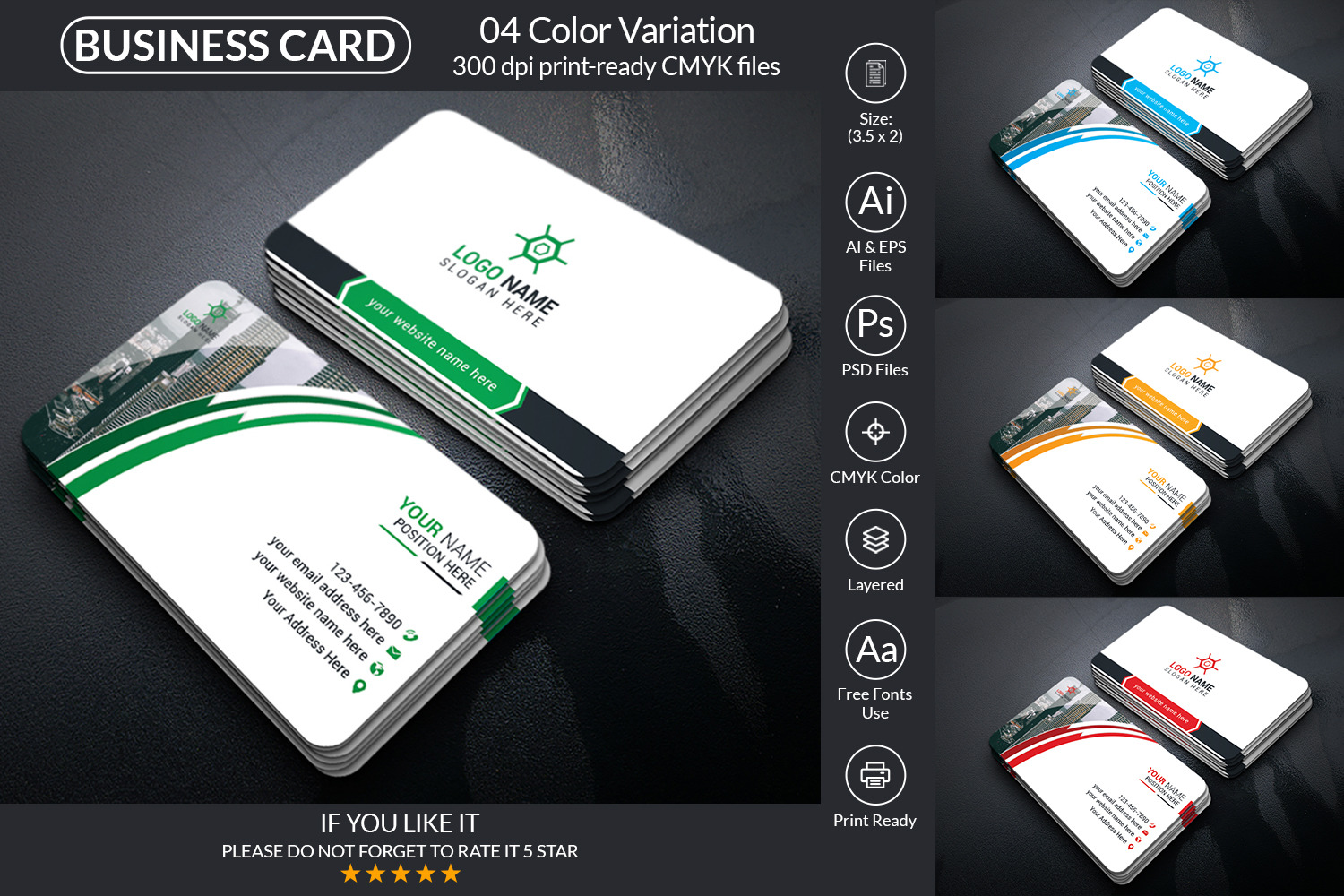 Professional Business Card Design Template V1