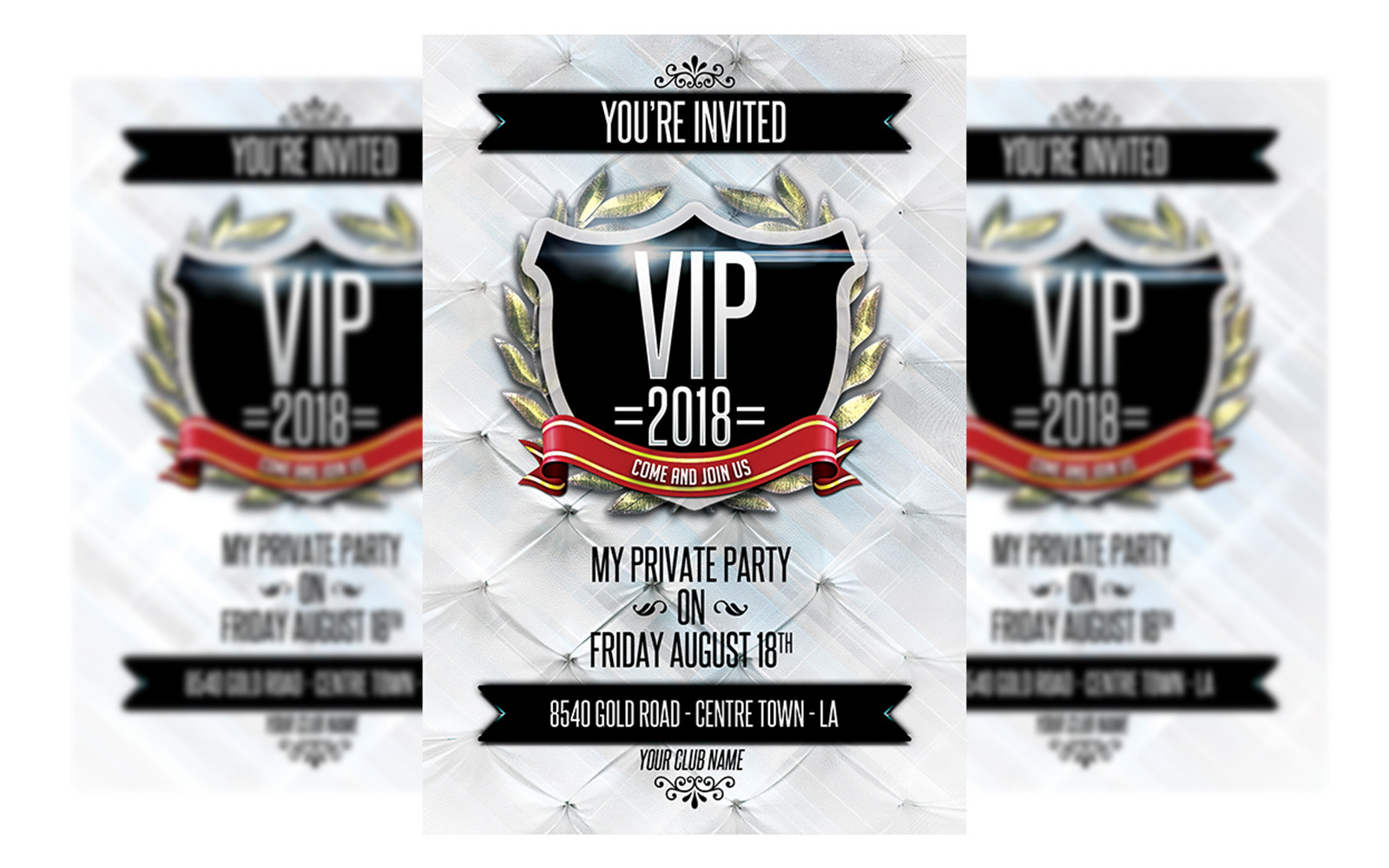 VIP Invitation Flyer Template #273438 - TemplateMonster