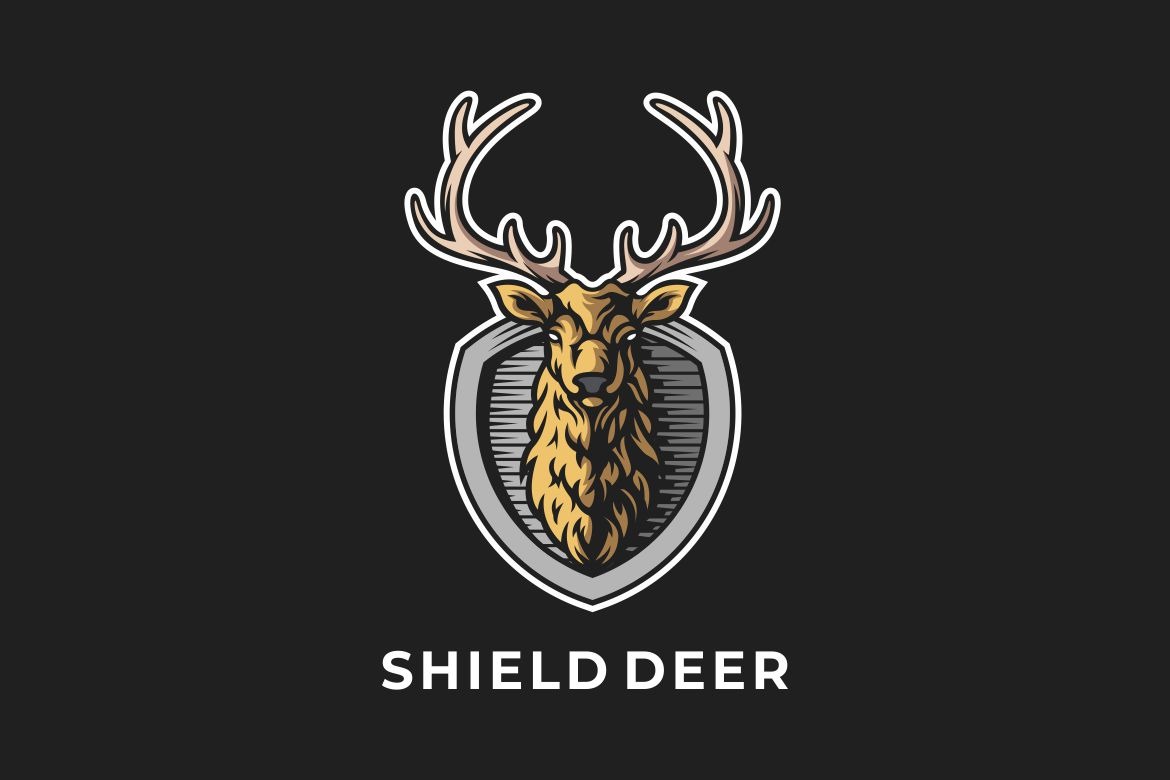 Deer Shield Logo Vector Template #273805 - TemplateMonster
