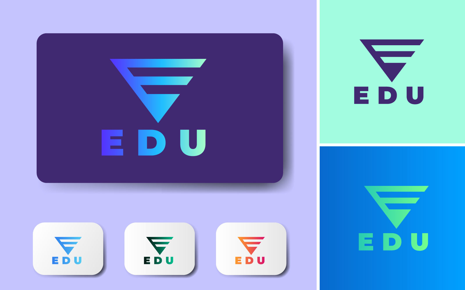 Modern Education Logo Design Template - TemplateMonster