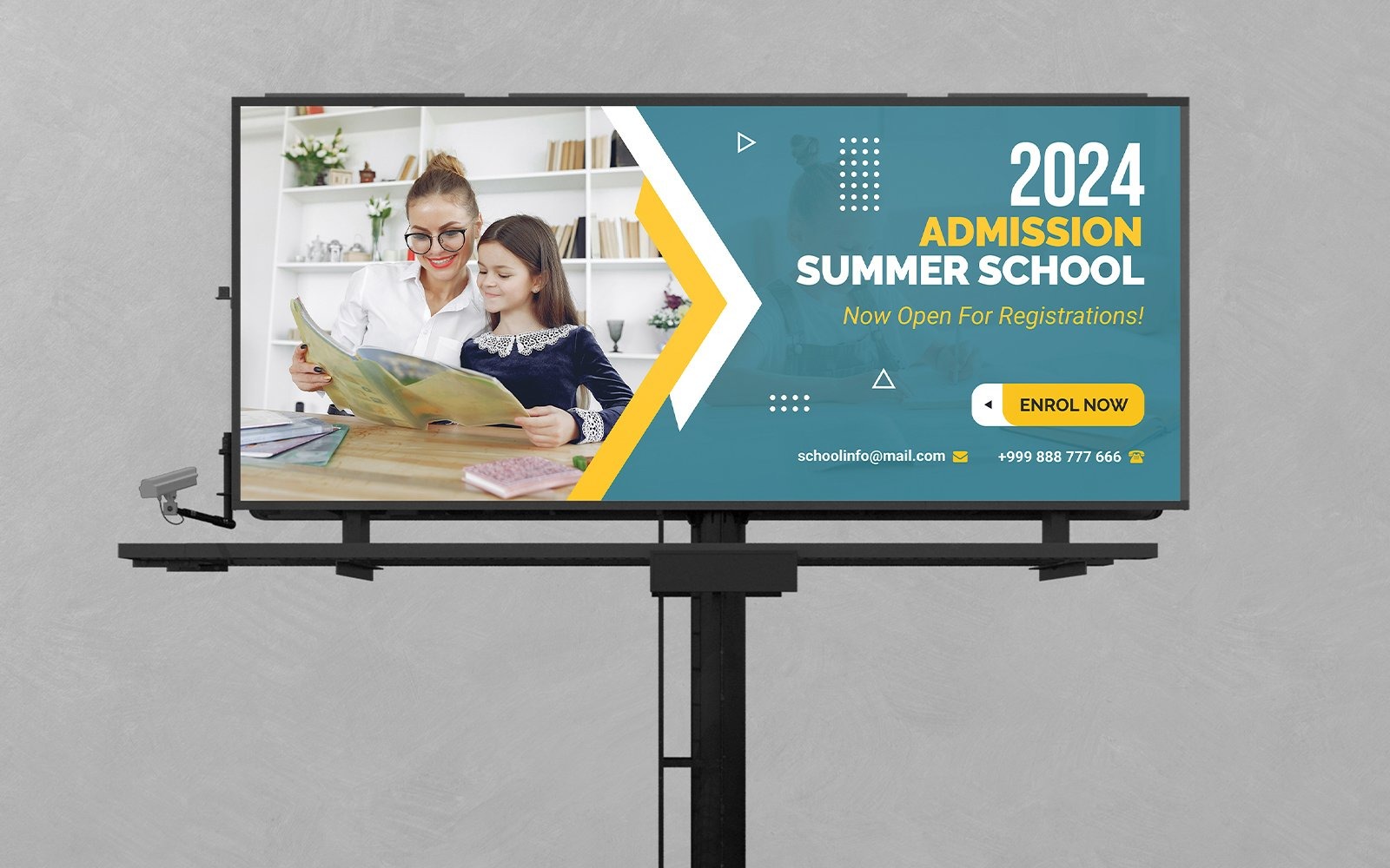 School Billboard Design PSD Templates - TemplateMonster