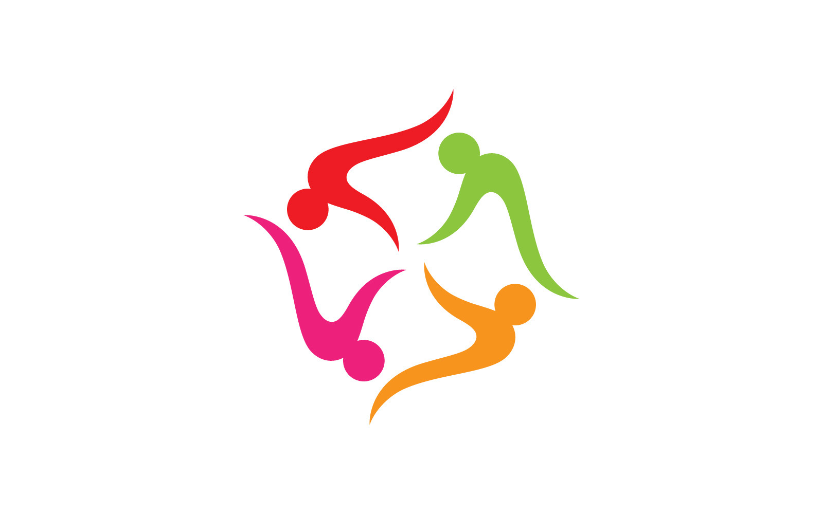 Healthy People logo template. Vector illustration. V6