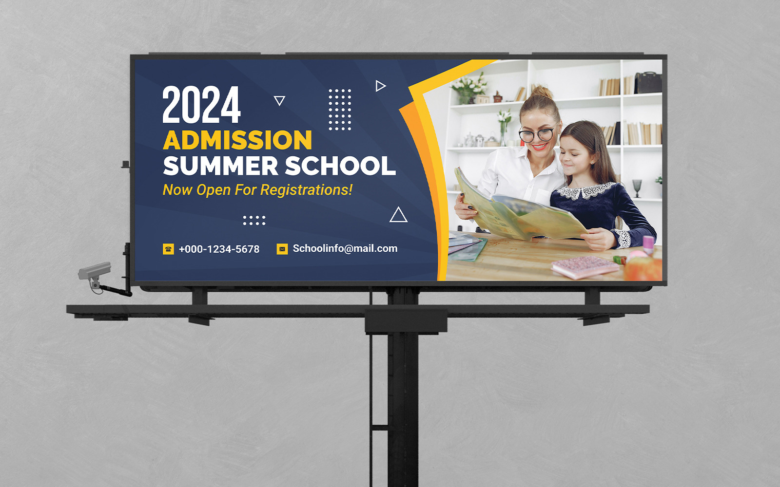 School Billboard Design PSD Template - TemplateMonster