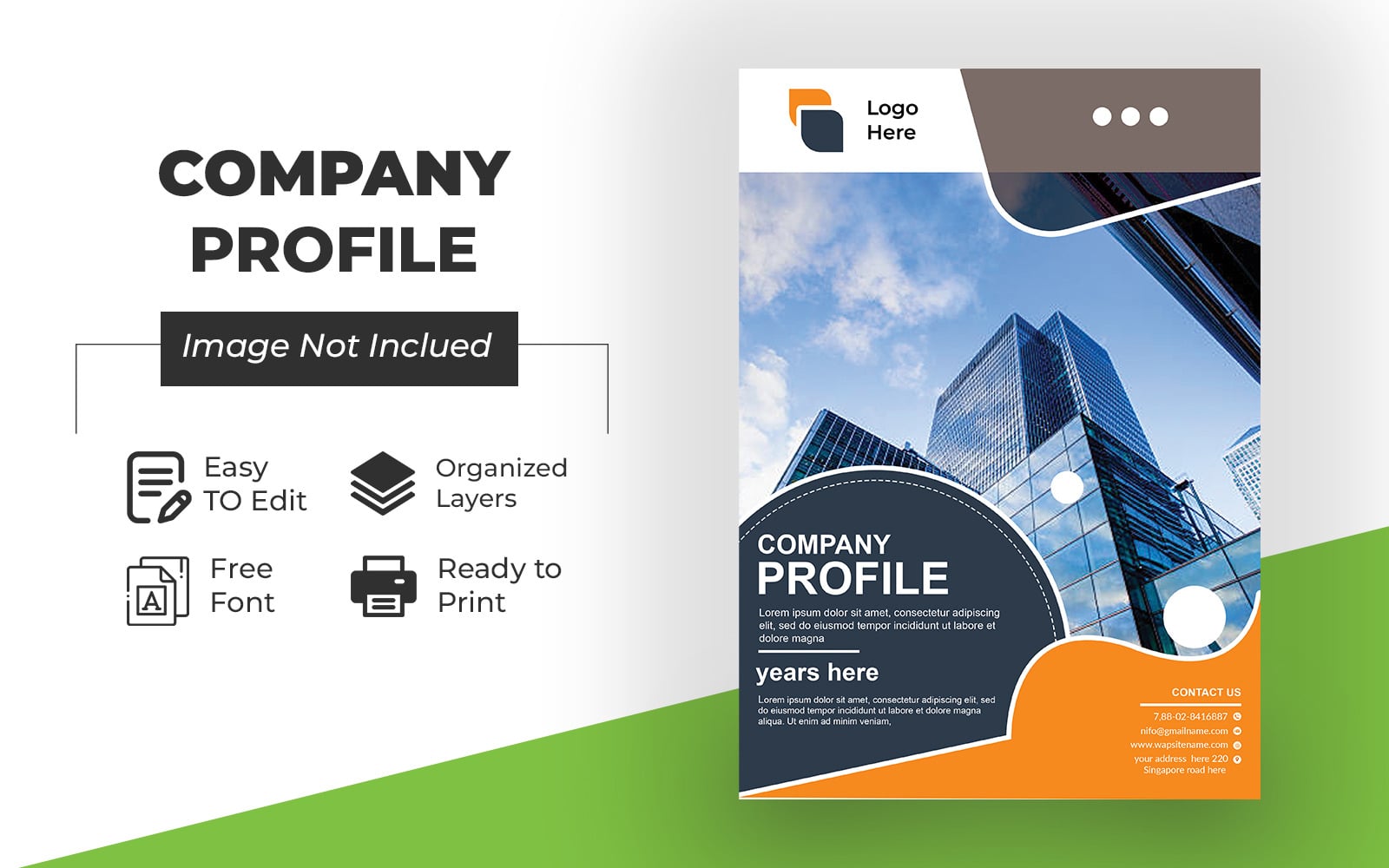 Company Profile Modern Template Design - TemplateMonster