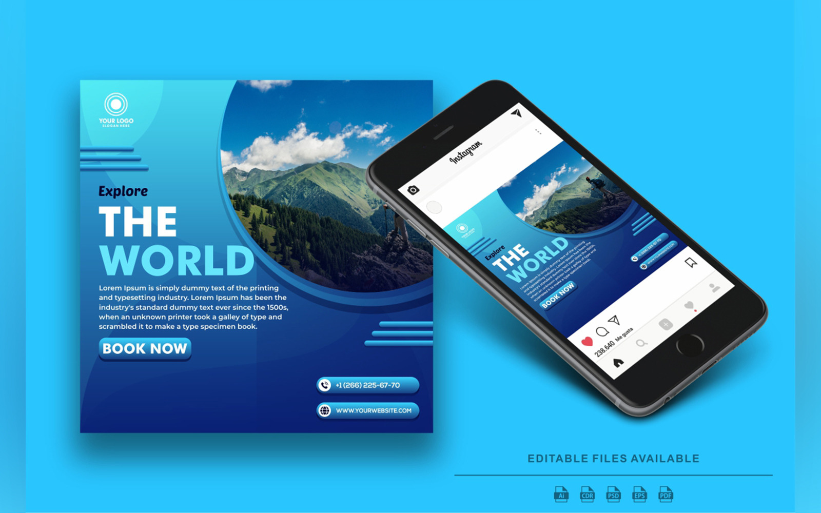 World Flyer | Social Media #275861 - TemplateMonster