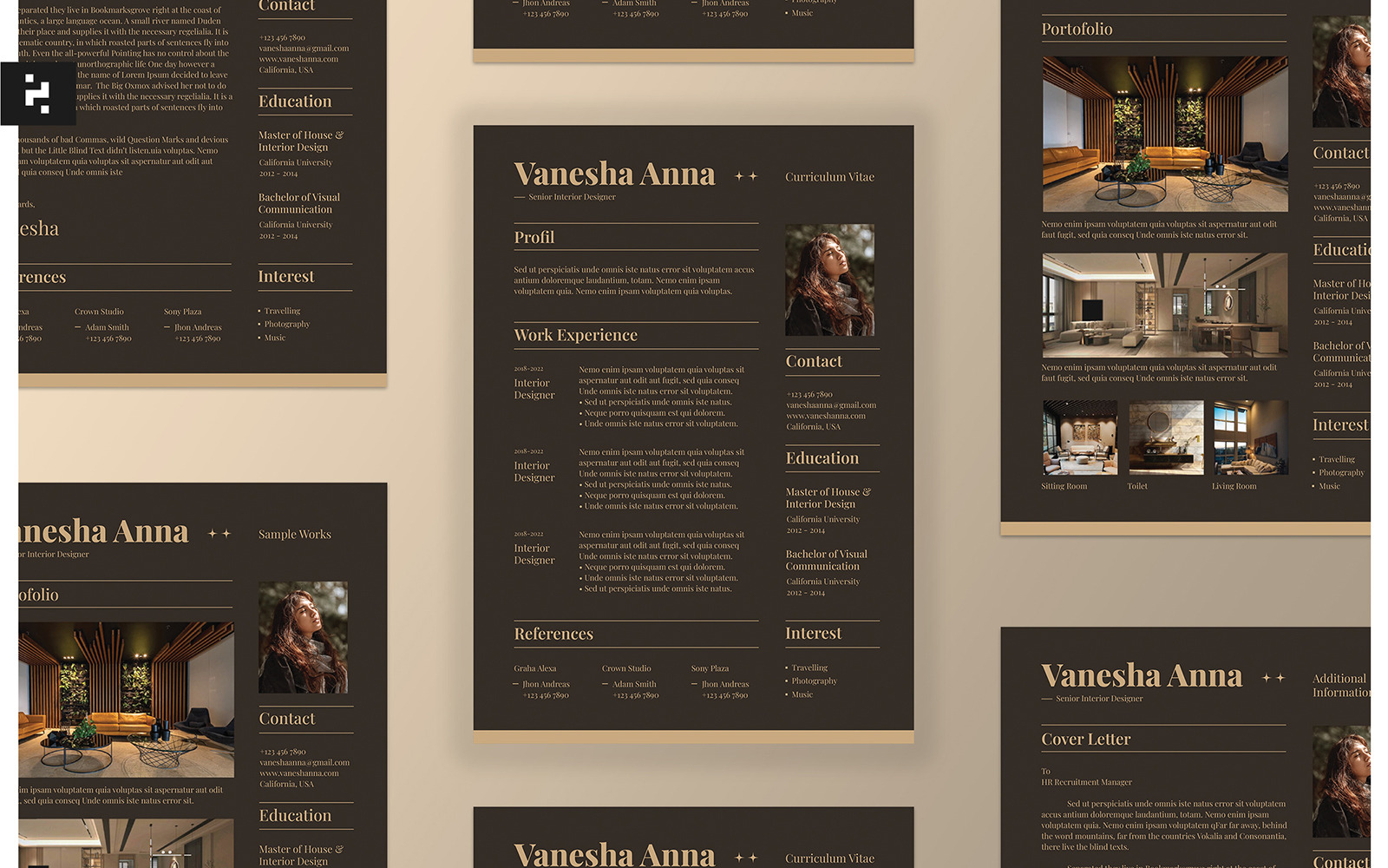 CV Resume Template - Vintage Theme #276315 - TemplateMonster