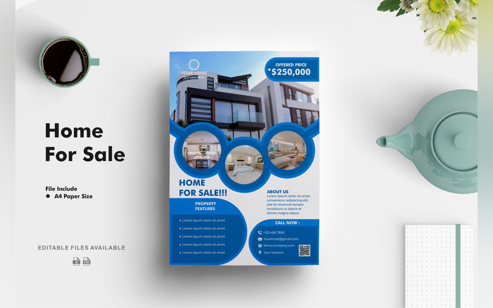 Home Sale Flyer Design Template #276306 - TemplateMonster