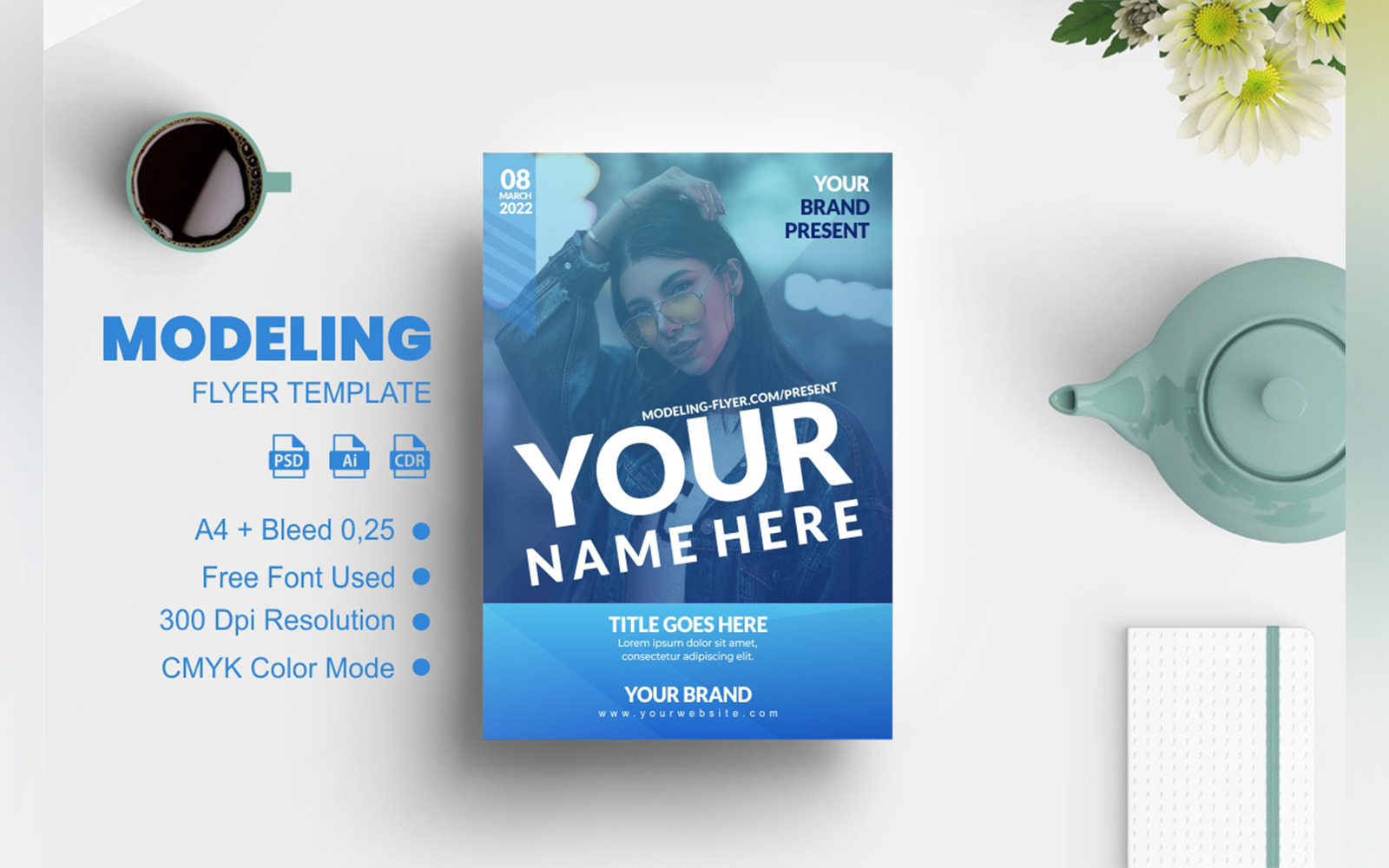 Model Flyer Design Template #276320 - TemplateMonster